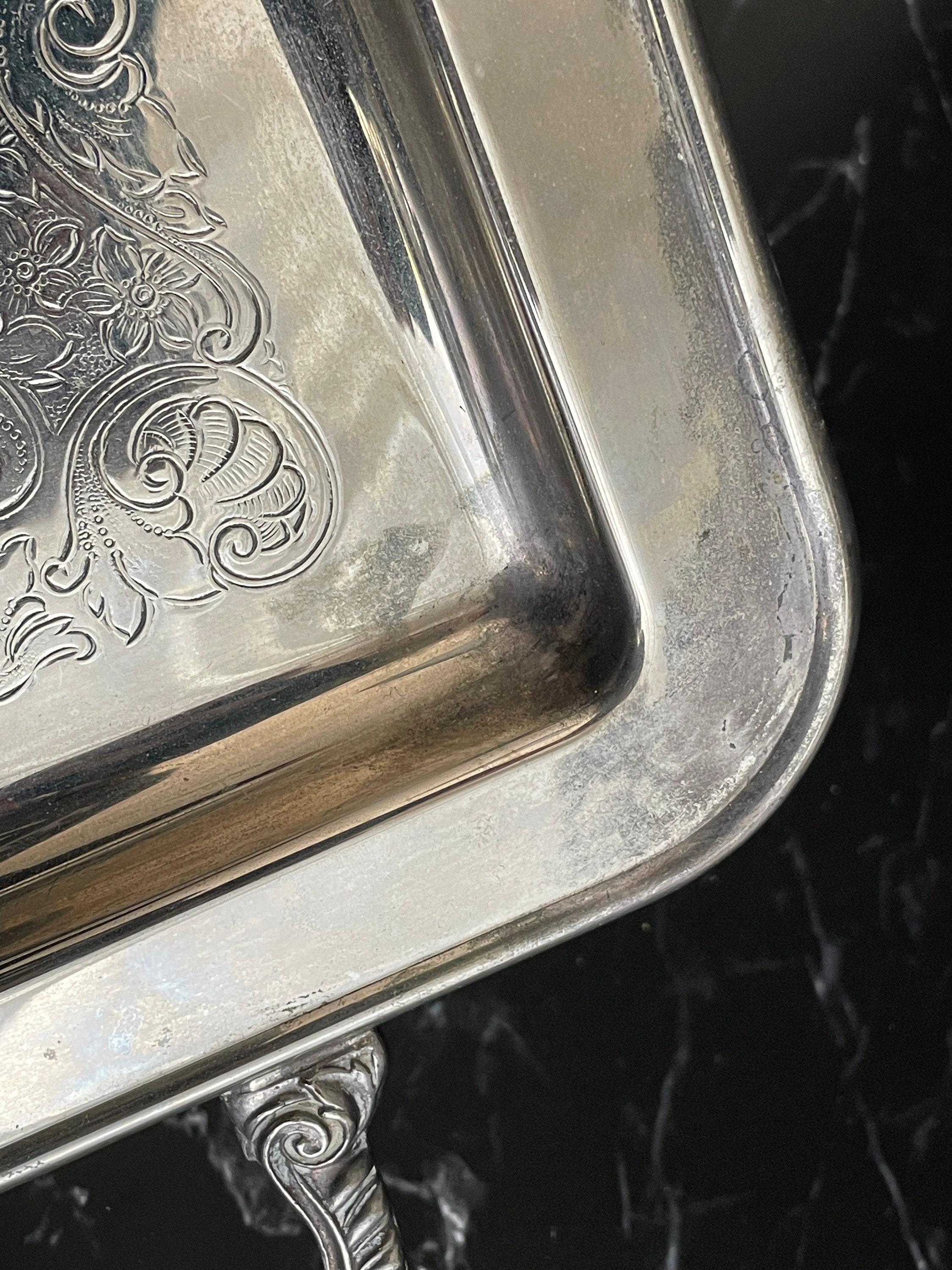 Vintage Large Altar Tray, Ornate Silver Plated Footed Vessel,vintage ...