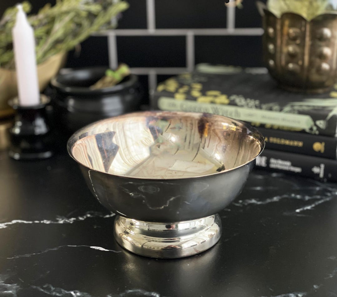 Silver Plated Altar Bowl, Vintage Offering Dish - Etsy