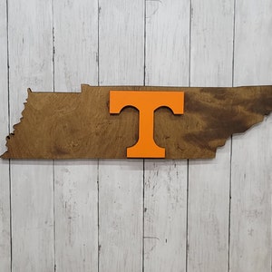 Handmade Tennessee Wood Sign: State Flag, Power T - Etsy