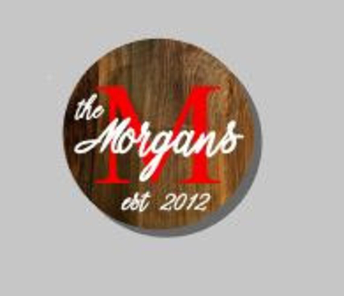 Last Name Sign Monogram Wood Sign Established Sign Family | Etsy