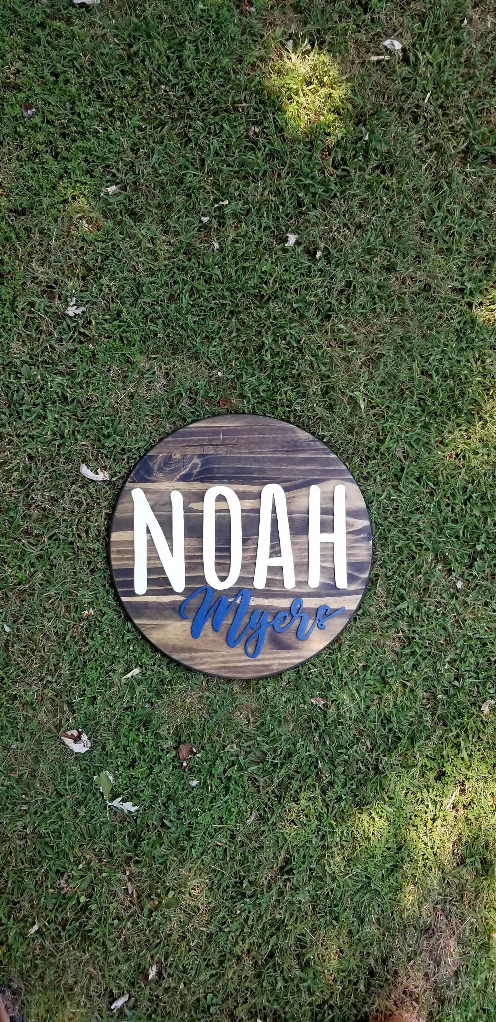 Round Baby Name Nursery Sign With 3D Letters - Etsy