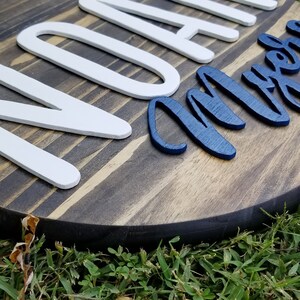 Round Baby Name Nursery Sign With 3D Letters - Etsy