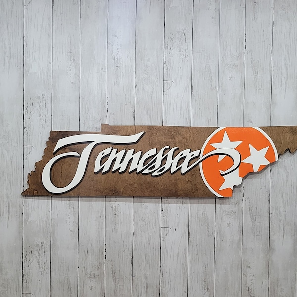 Tennessee Flag Wall Decor - Etsy