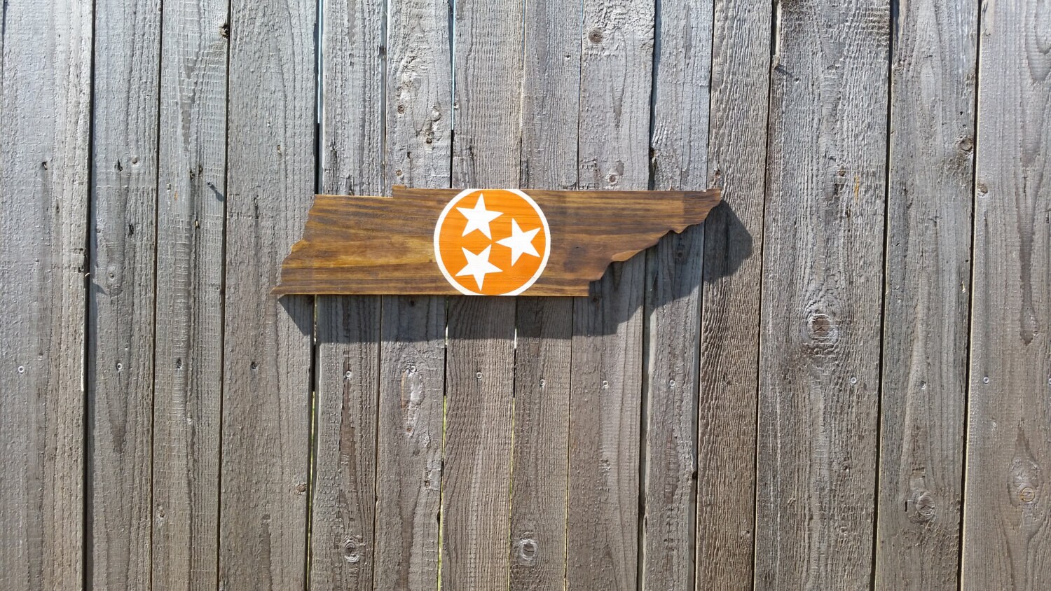 Wood Tennessee State Shaped Cutout With University of - Etsy