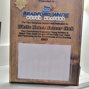 Custom Sports Sponsor Appreciation Plaque - Etsy
