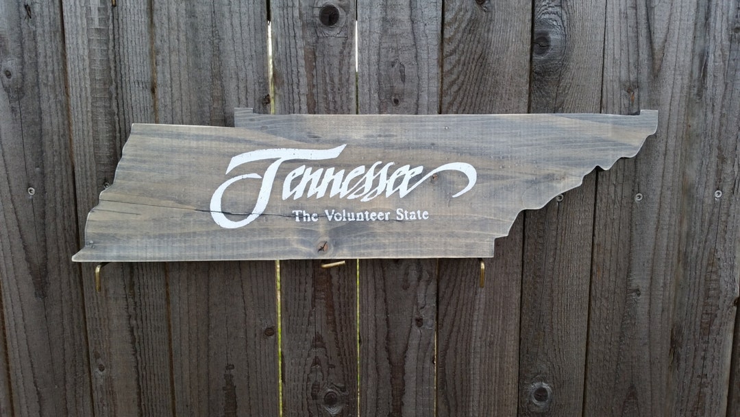 Tennessee Wood Sign: Handmade State Shape, TN Home Decor - Etsy