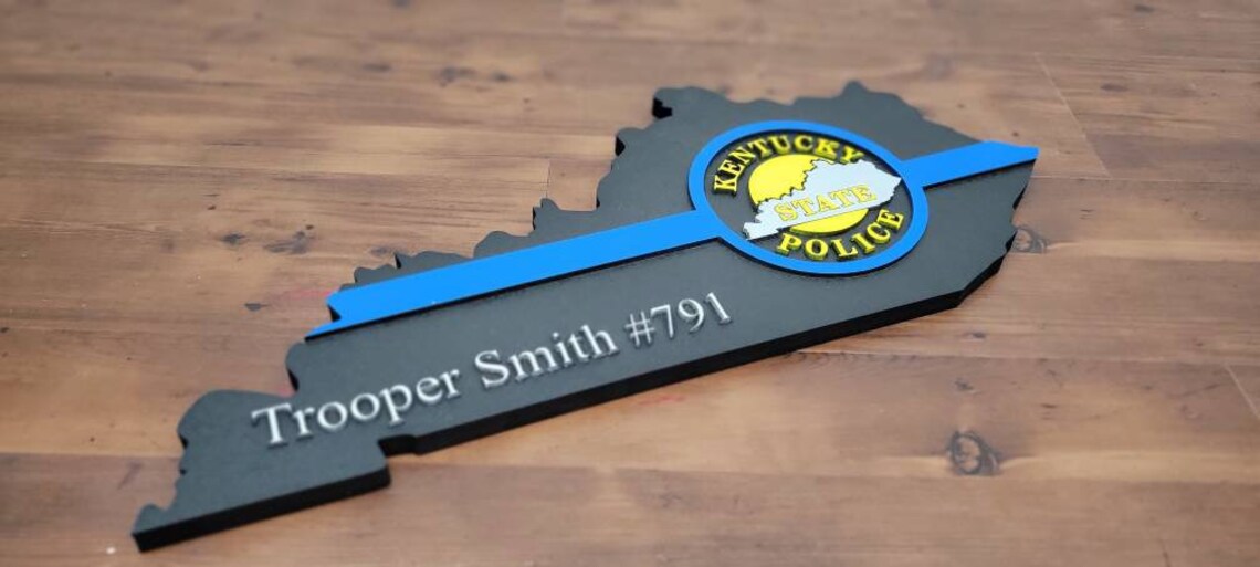 Personalized Kentucky State Police Sign KY Cutout KY State - Etsy