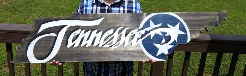Wood Signs Tennessee Sign Tennessee State Flag University | Etsy