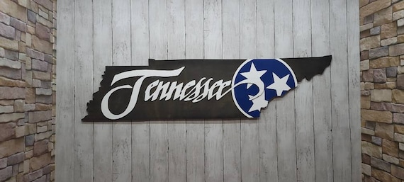 Wood Signs Tennessee Sign Tennessee State Flag University - Etsy
