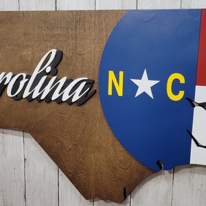 North Carolina State Flag Wood Cut Out. Solid Wood, Outdoor Use - Etsy