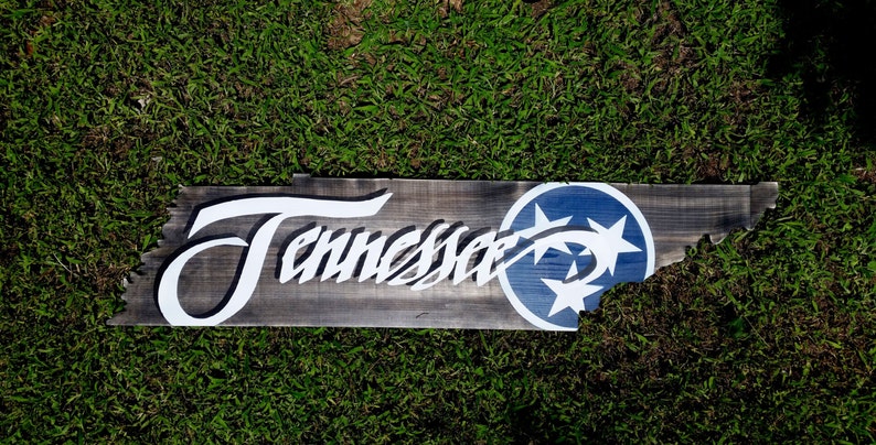 Wood Signs Tennessee Sign Tennessee State Flag University | Etsy