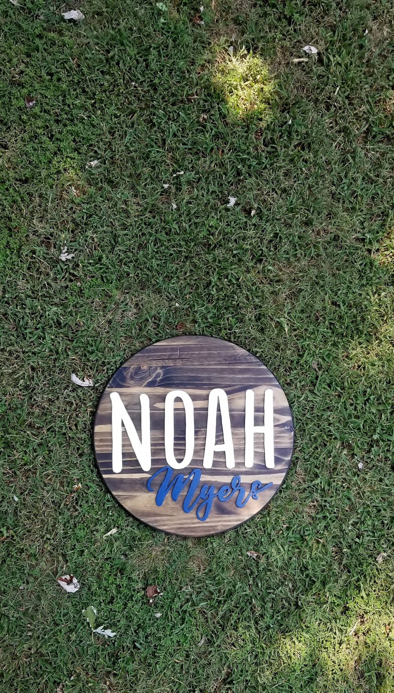 Round Baby Name Nursery Sign With 3D Letters - Etsy