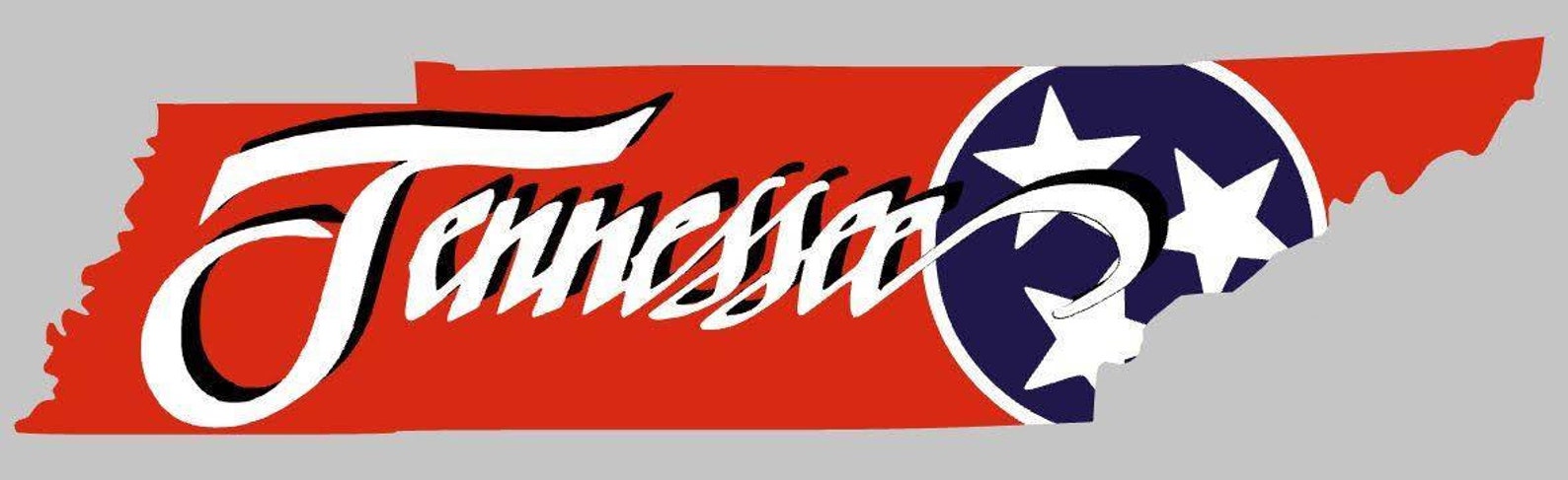 Tennessee flag state cutout red white and blue Tennessee tri | Etsy