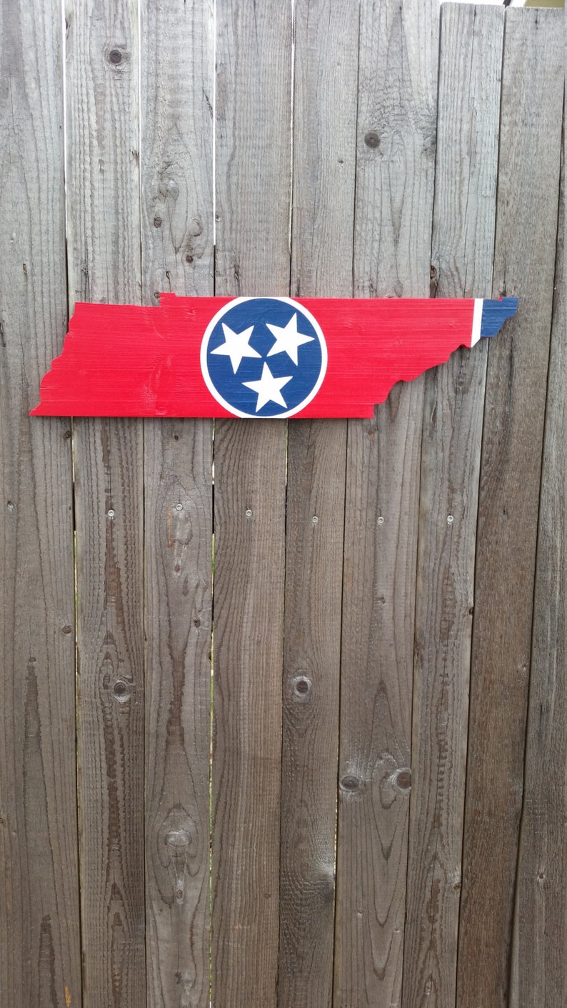 Handmade Tennessee State Flag Wood Sign: TN Home Decor - Etsy