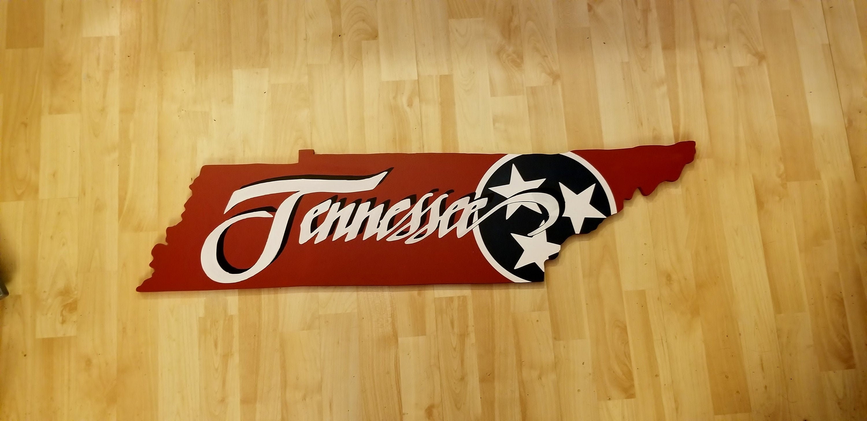 Tennessee flag state cutout red white and blue Tennessee tri | Etsy