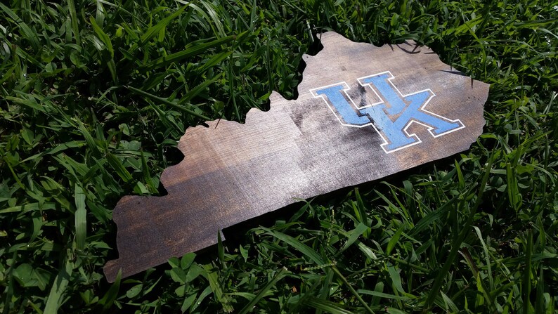 Reclaimed Wood Kentucky State Sign. Kentucky Sign University | Etsy