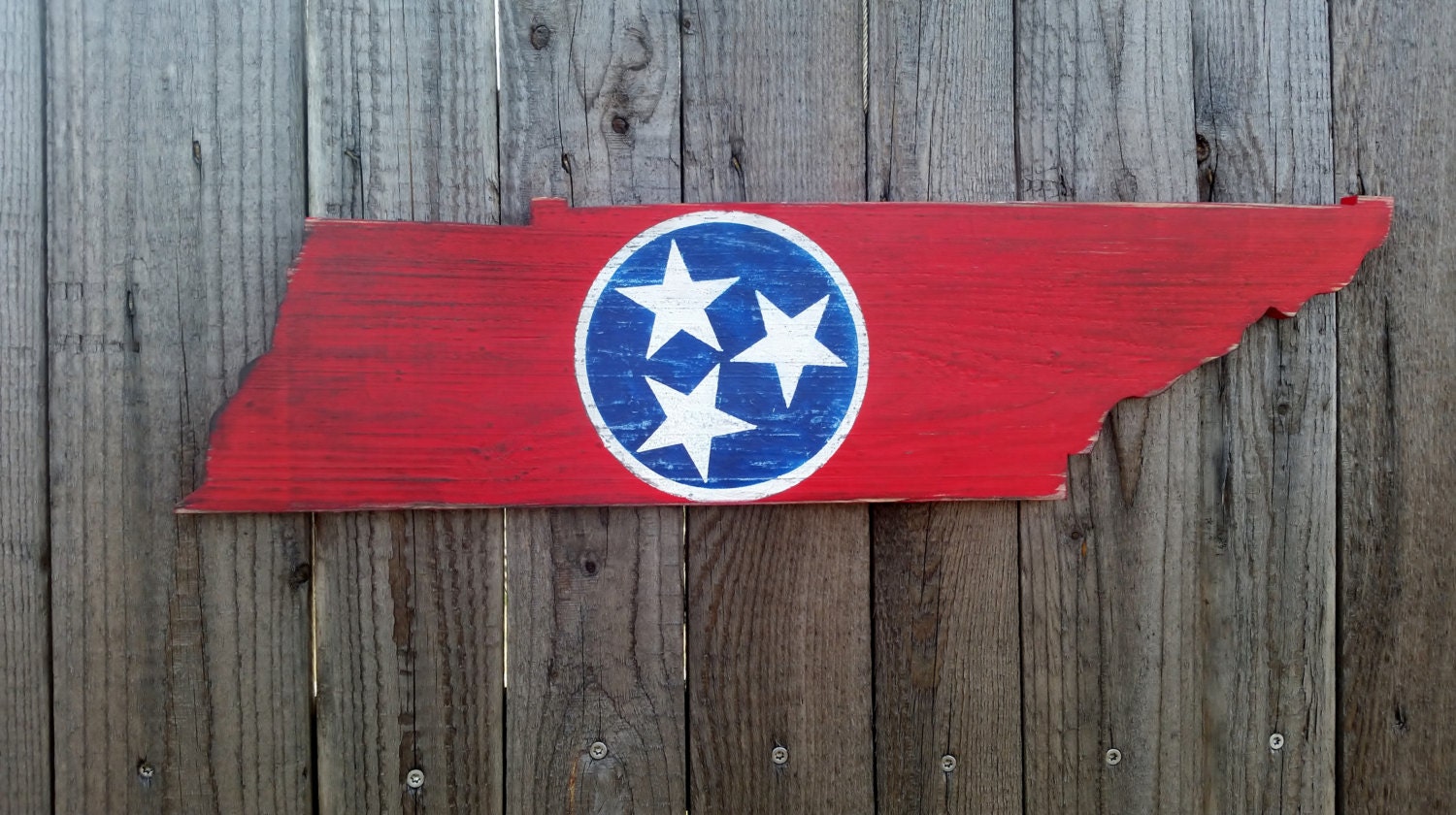 Wood Signs Tennessee Sign Tennessee State Flag University - Etsy