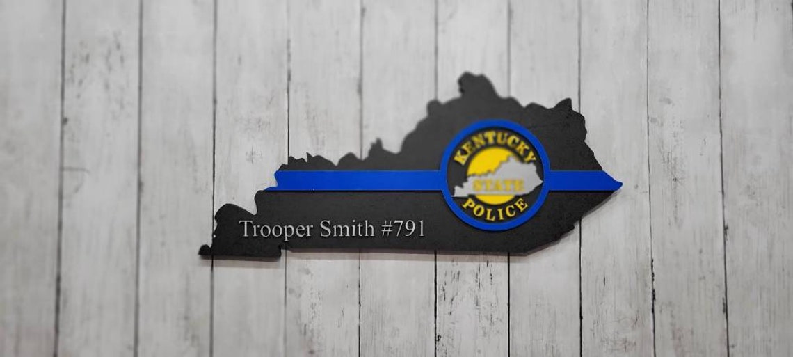 Personalized Kentucky State Police Sign KY Cutout KY State - Etsy