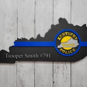 Personalized Kentucky State Police Sign, KY Cutout, KY State Police ...