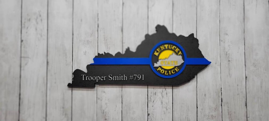 Personalized Kentucky State Police Sign KY Cutout KY State - Etsy