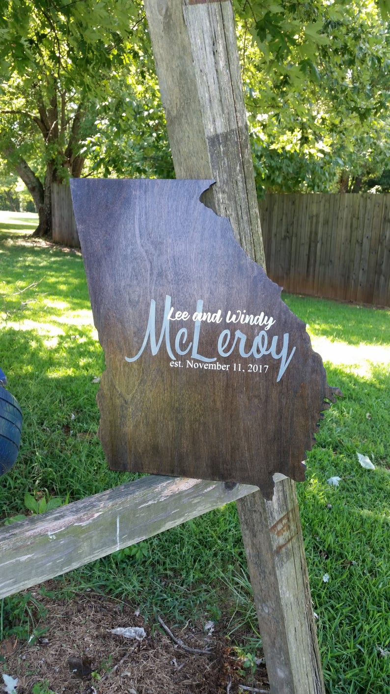Custom Vermont Wood State Sign: Family Name Established - Etsy