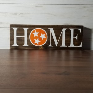 Tennessee Home Sign With Orange and White Tristar, Home of the Toppers ...