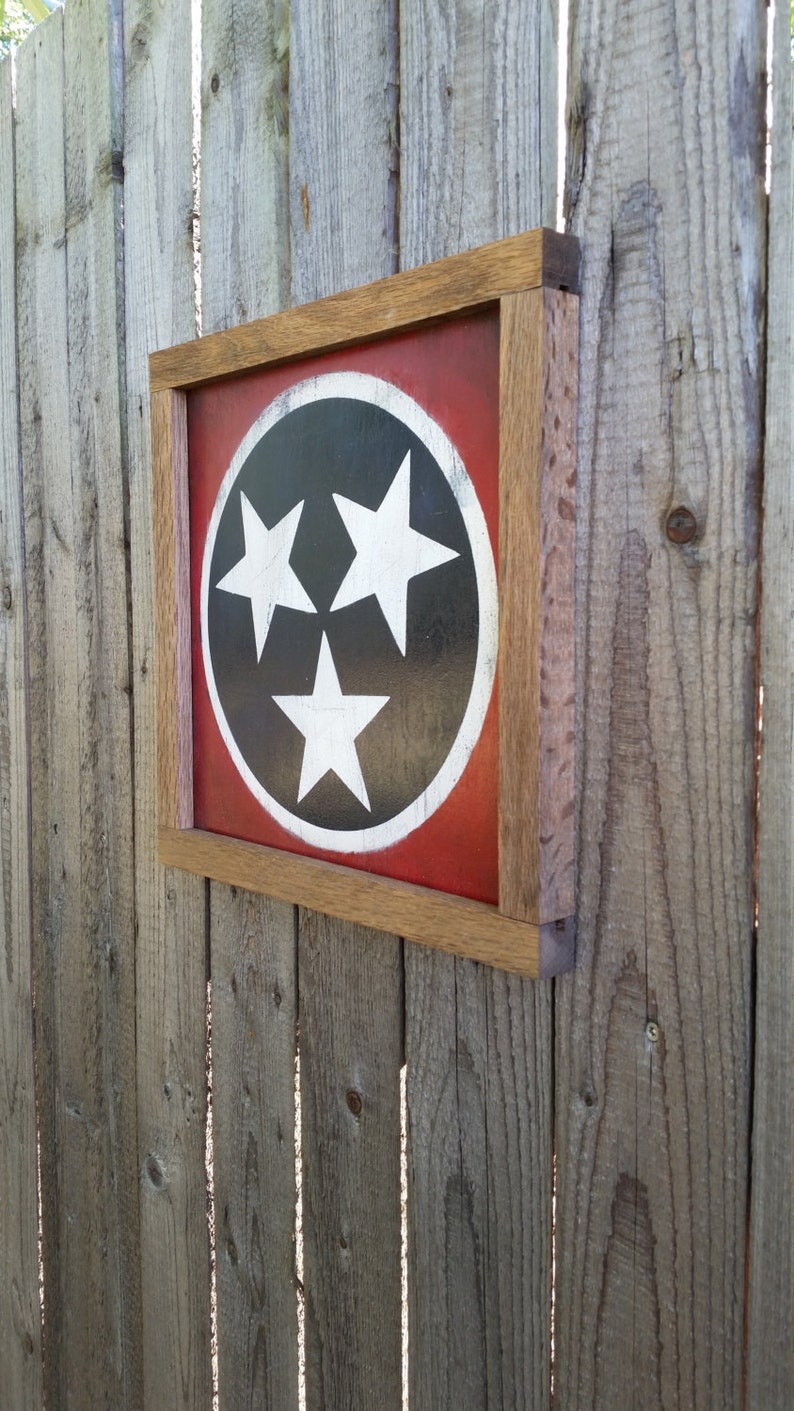 Distressed Tennessee Flag Sign Tennessee Tri-star University | Etsy