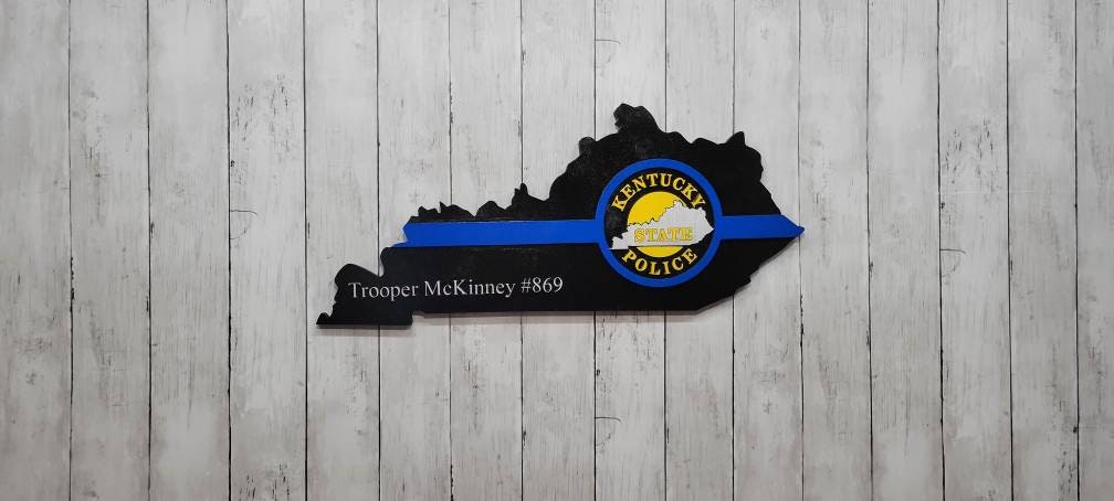 Personalized Kentucky State Police Sign KY Cutout KY State - Etsy