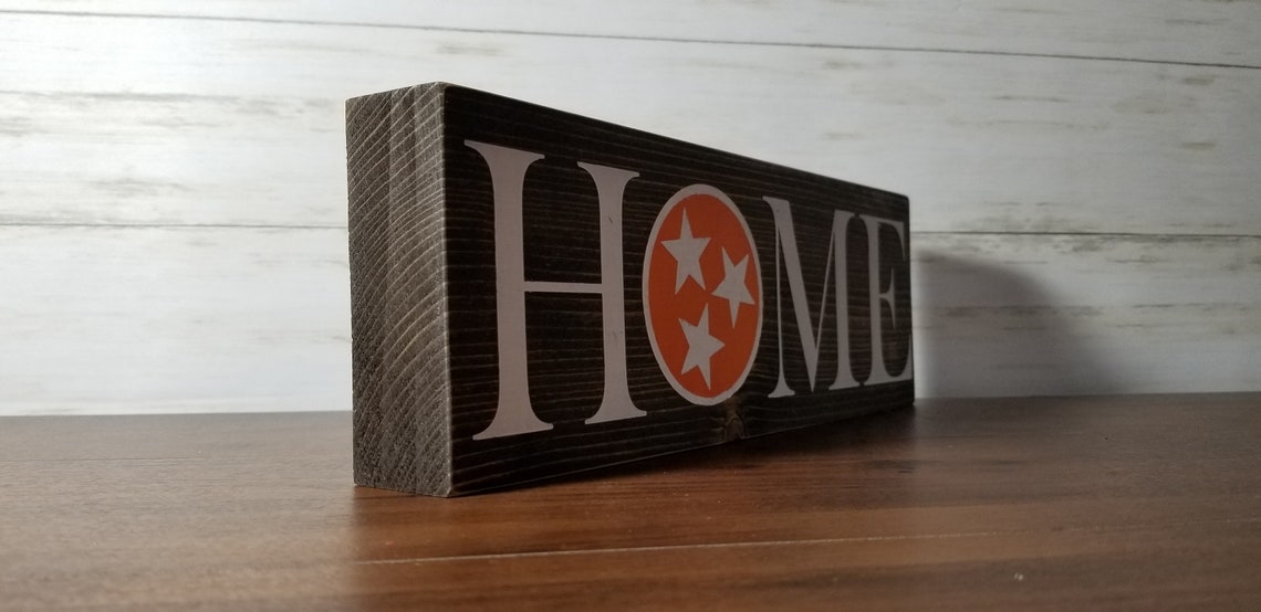 Tennessee Home Sign With Orange and White Tristar, Home of the Toppers ...