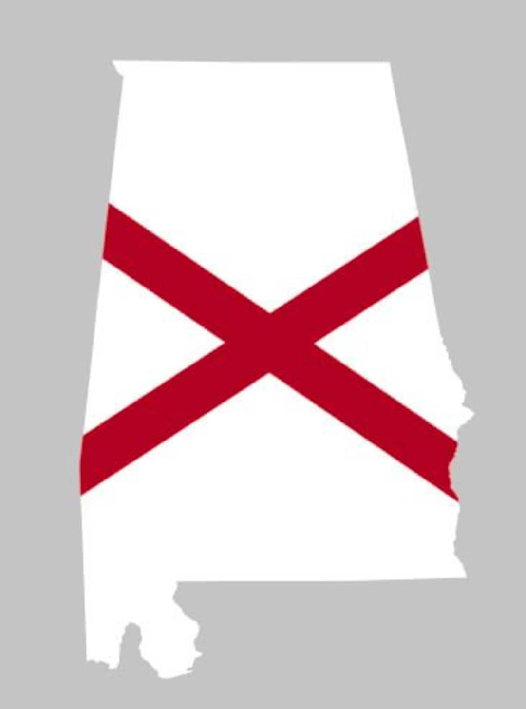 Alabama State Flag Wood Sign Alabama Home Sign AL Shaped - Etsy