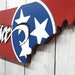 Tennessee Flag State Cutout Red White and Blue Tennessee Tri - Etsy