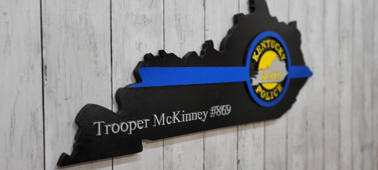 Personalized Kentucky State Police Sign KY Cutout KY State - Etsy