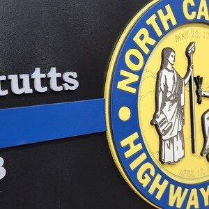 Personalized North Carolina Highway Patrol Sign, NC Cutout, NC State ...