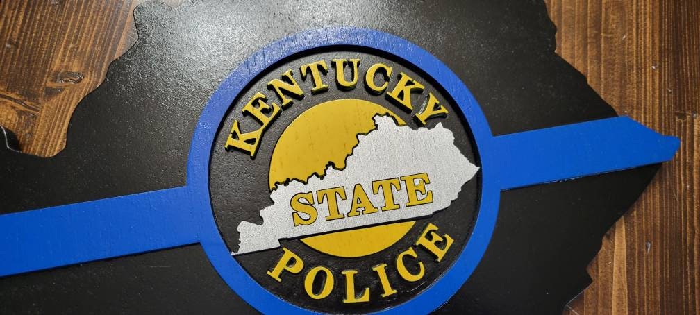 Personalized Kentucky State Police Sign KY Cutout KY State - Etsy