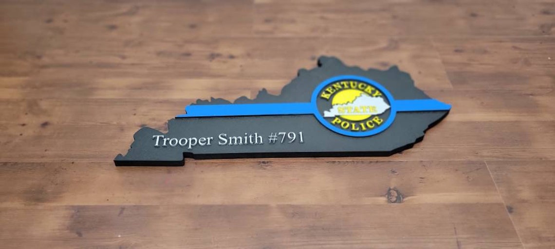 Personalized Kentucky State Police Sign KY Cutout KY State - Etsy