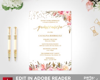 Quinceanera invitation spanish | Etsy