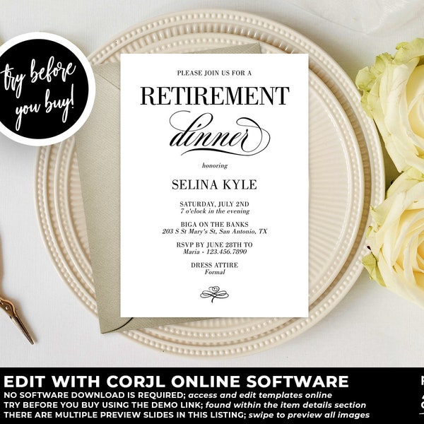 Retirement Party Invitations - Etsy