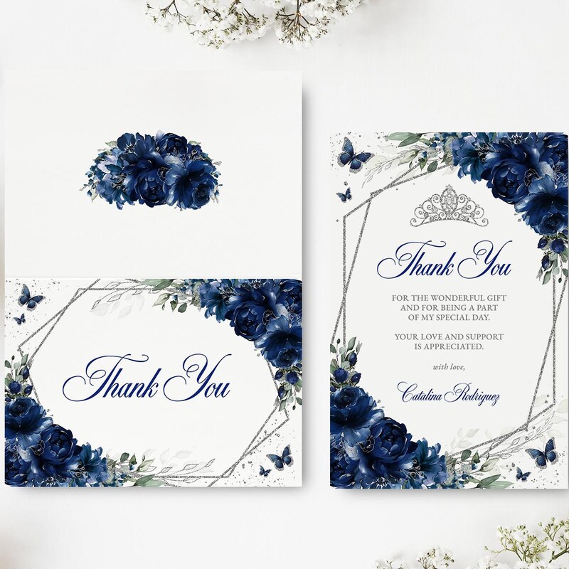 Navy Blue Cards - Etsy