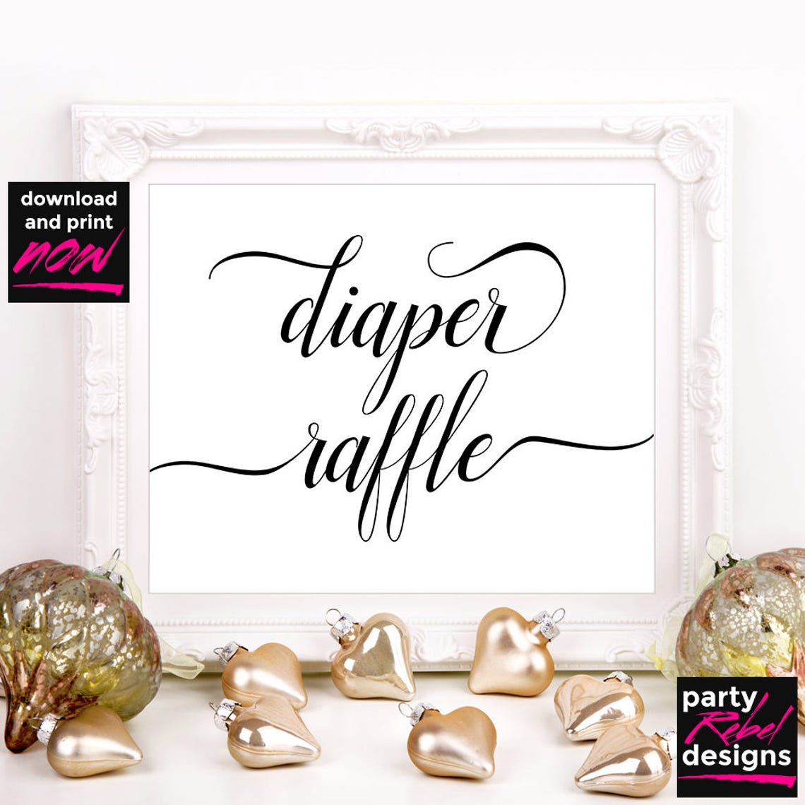 Diaper Raffle Printable Sign Diaper Raffle Table Sign - Etsy