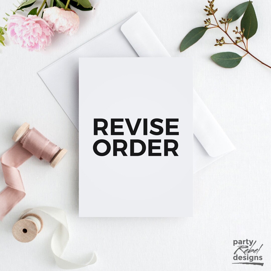 Add-on for Card Revisions and Changes CHG01 - Etsy
