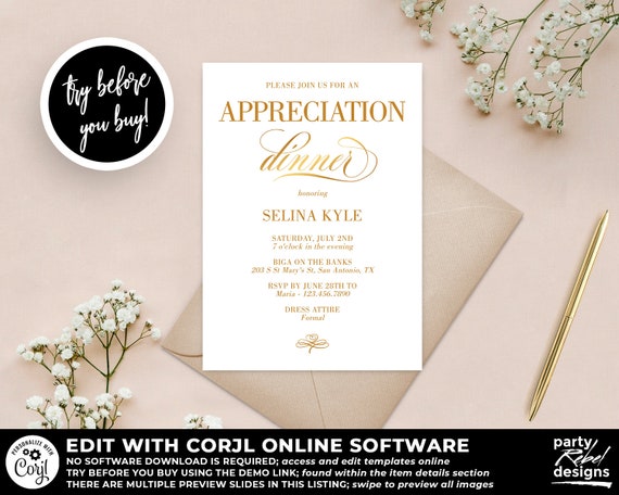 Sample Of Appreciation Party Invitation