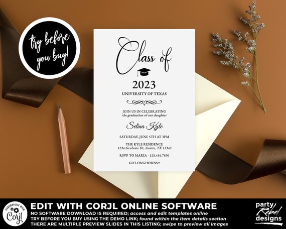 Diy Graduation Party Invitations Templates Buy Printable Graduation