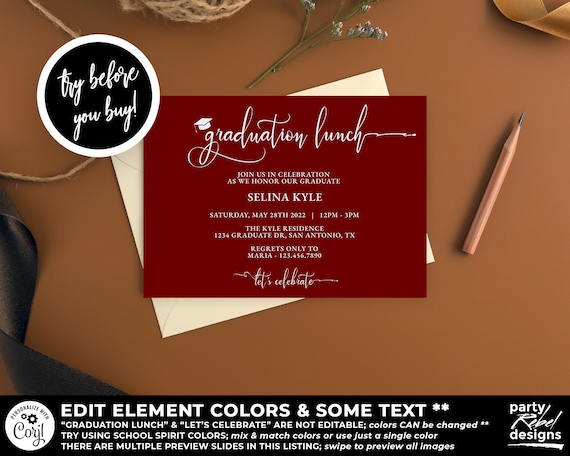Invite To Lunch After Graduation