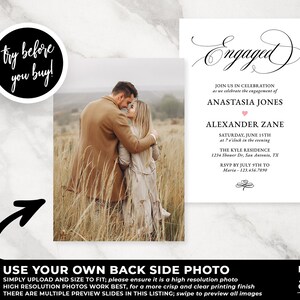 Classic Engagement Invitation Template, Save the Date Invitation ...