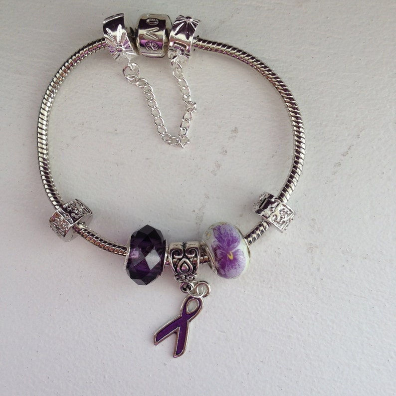 IBD Awareness Silver Plated Bracelet, Ulcerative Colitis Awareness ...