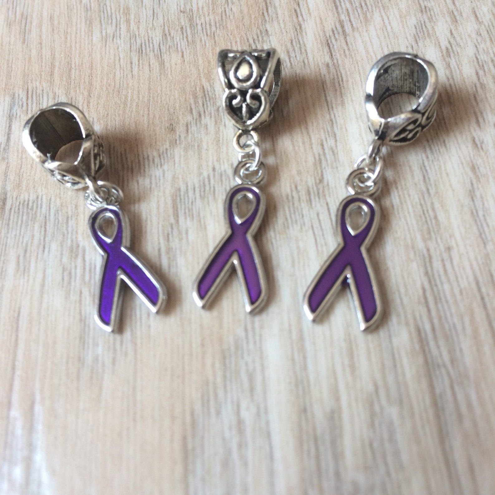 IBD Awareness Purple Ribbon Charm, Ulcerative Colitis Awareness, Crohn ...