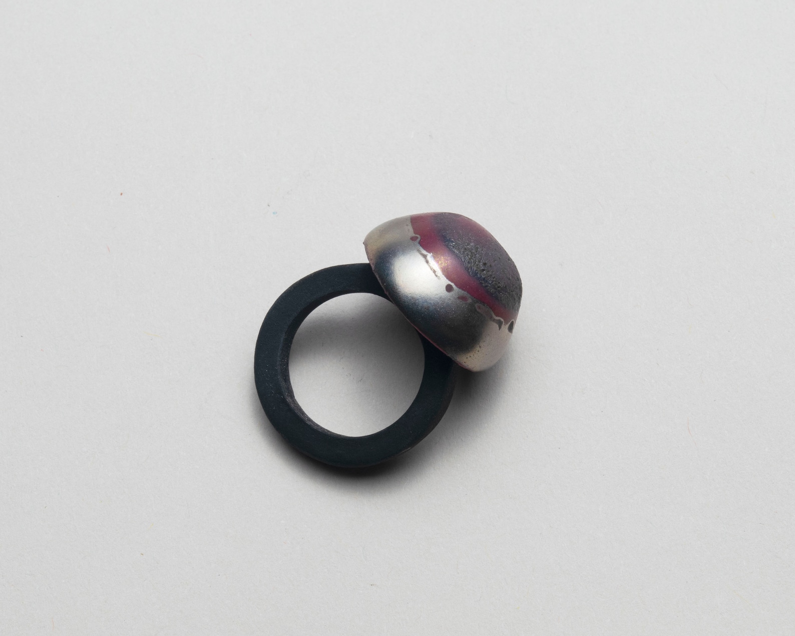 Handmade Porcelain Ring, White Gold Luster Ceramic Jewelry - Etsy