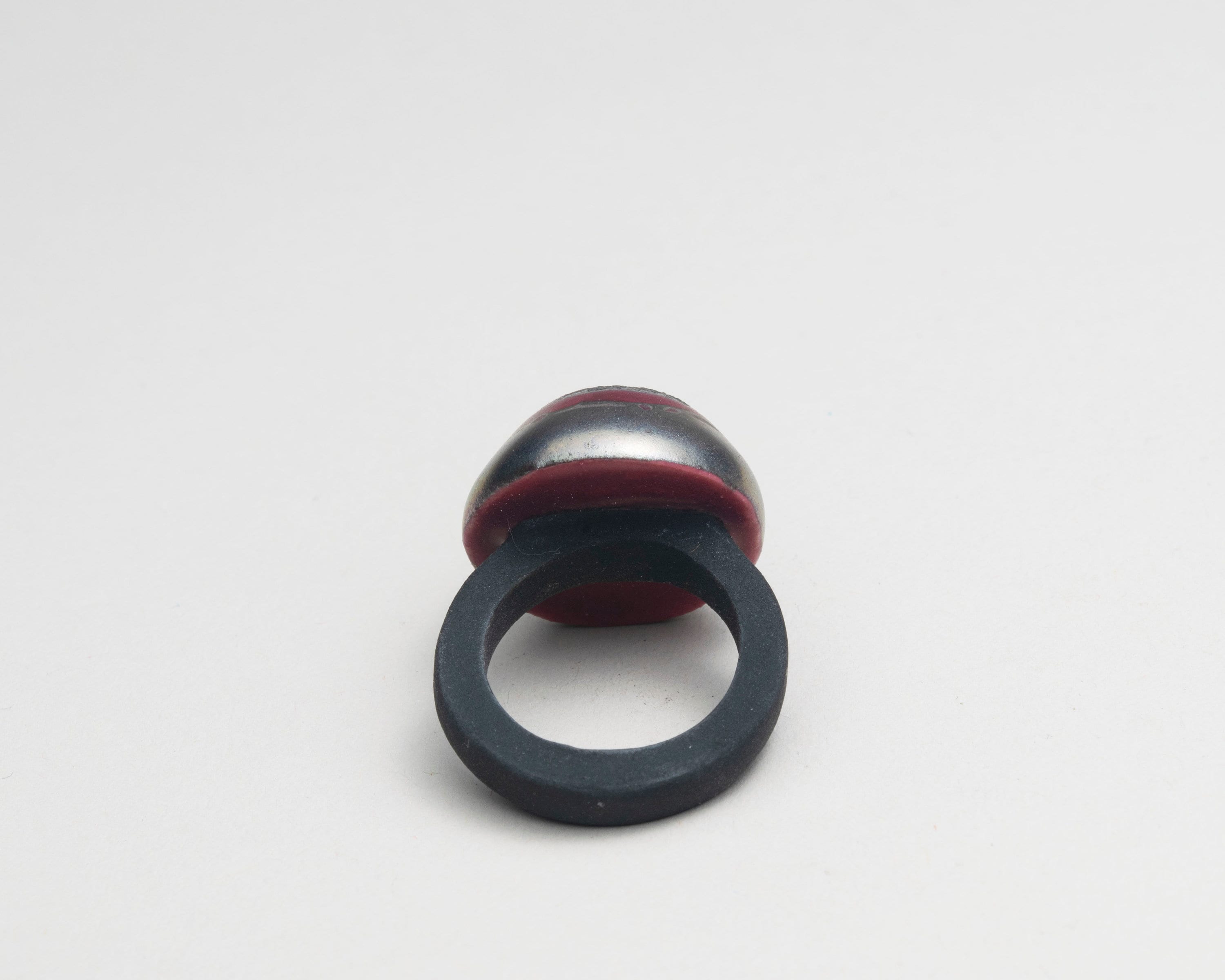 Handmade Porcelain Ring, White Gold Luster Ceramic Jewelry - Etsy