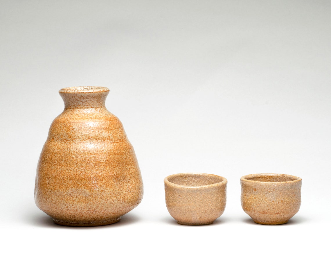 Sake Set. Japanese Aesthetic. Ceramic. Pottery. Bottle. Cups. | Etsy