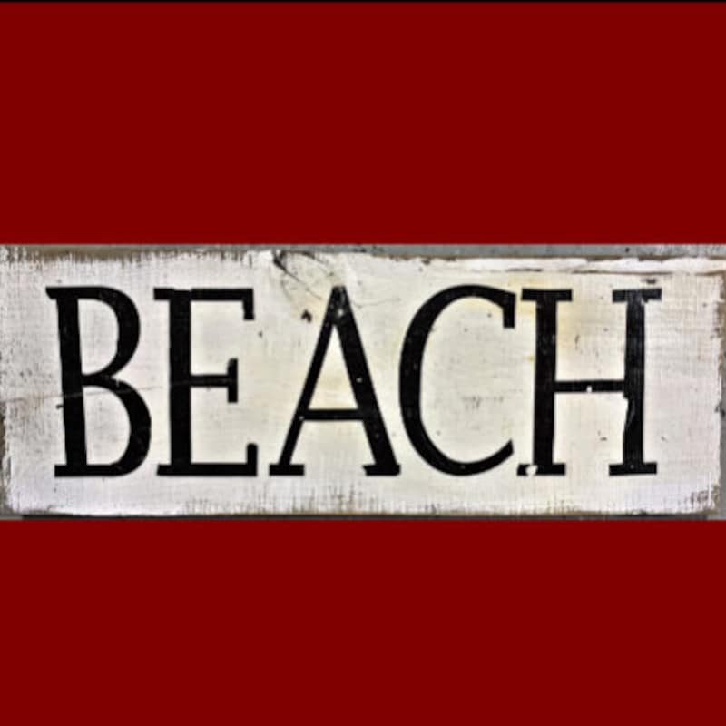 Weathered Beach Sign - Etsy